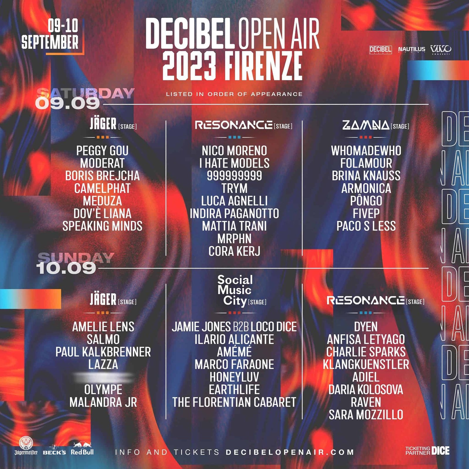 Decibel Open Air 2023: Lineup & Location - Techno Airlines