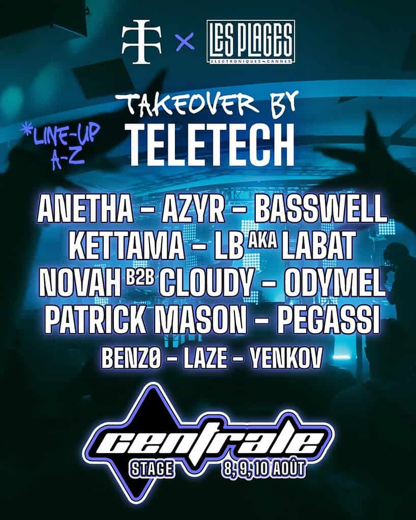 Les Plages Électroniques 2025's TELETECH Stage Lineup Revealed - Techno Airlines