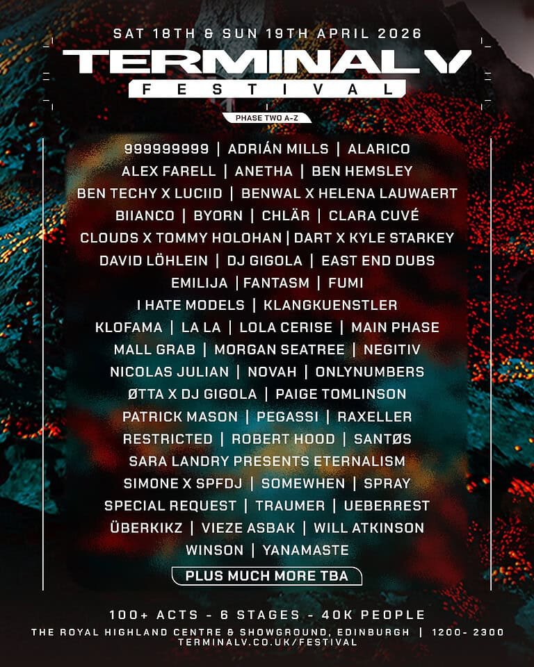 Terminal V 2026 Shares Phase Two of Lineup and Reveals £1 million Site ...
